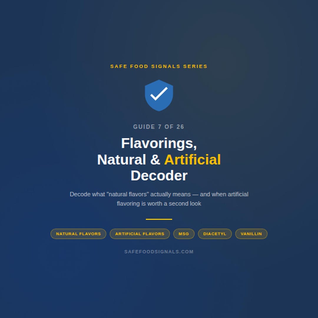 Safe Food Signals — Flavorings, Natural and Artificial Decoder - Etsy