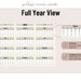 Annual Calendar Template - Google Sheets Template - Printable Calendar ...