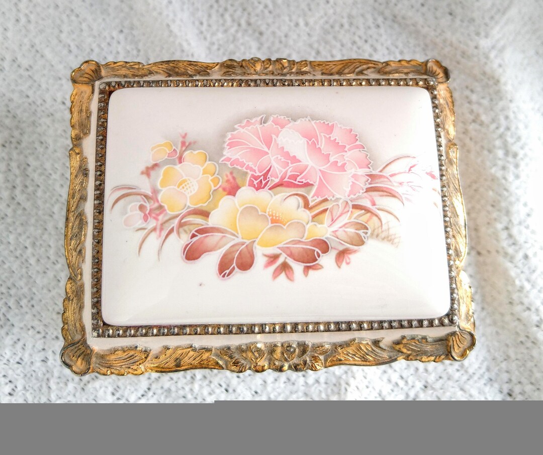 Vintage Japan Porcelain Music Box - Etsy