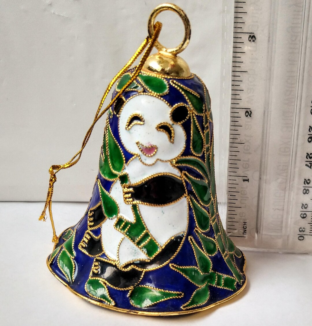 Vintage Chinese Cloisonne Panda Bell - Etsy