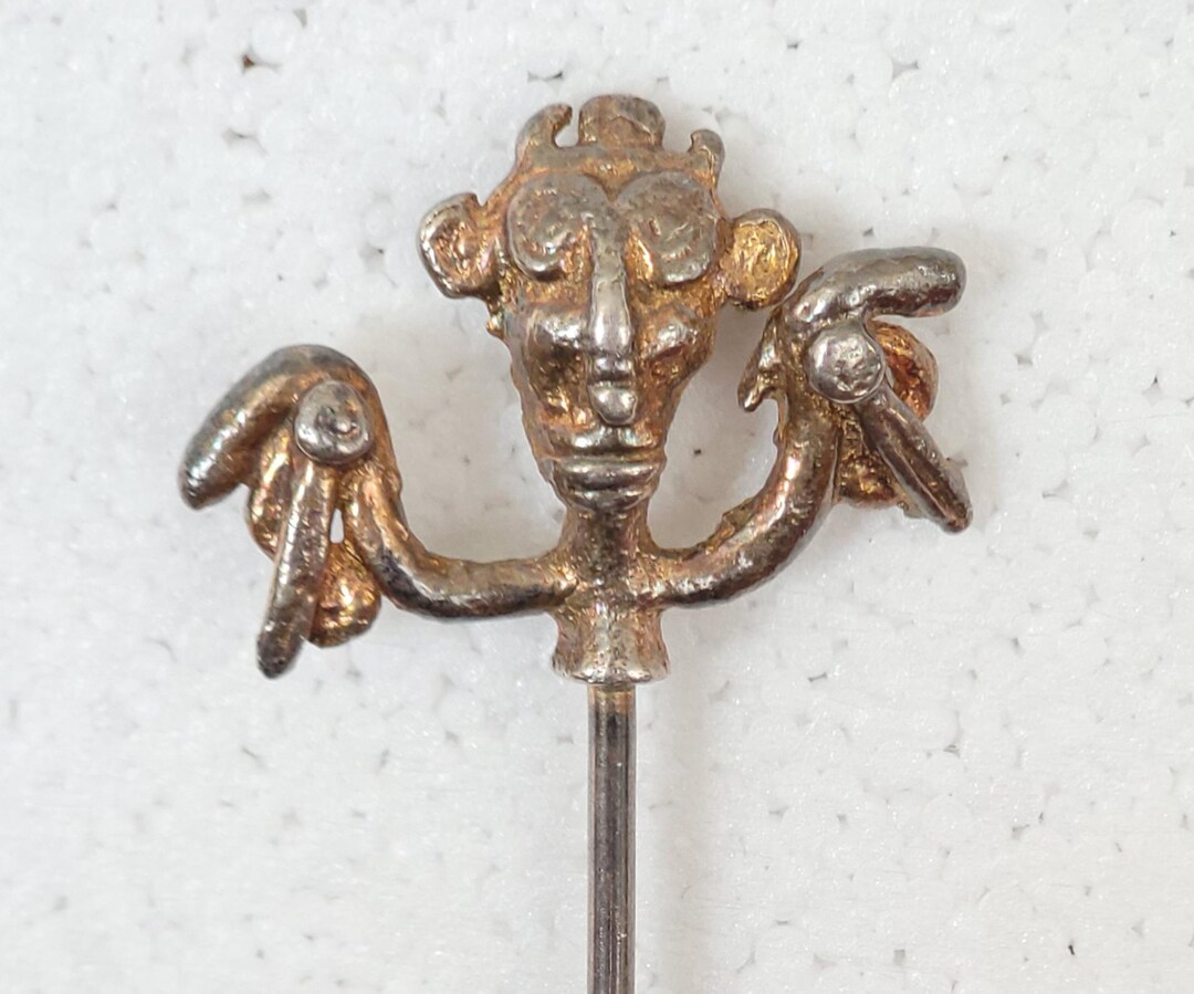 Antique Sterling Aztec Mayan God Brooch Pre Columbian - Etsy