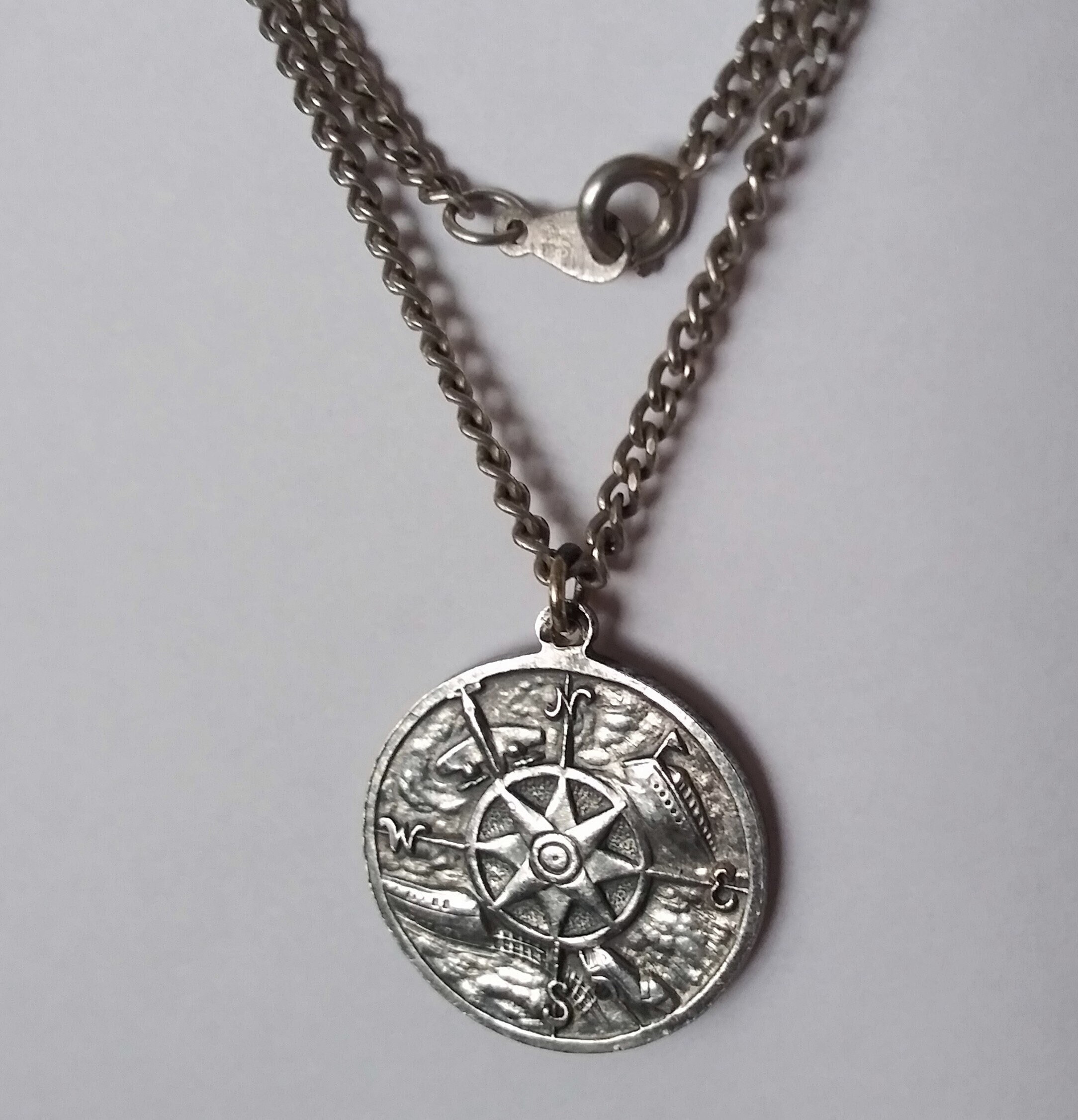 Vintage Catholic Art Deco St.christopher Compass Design Plane - Etsy