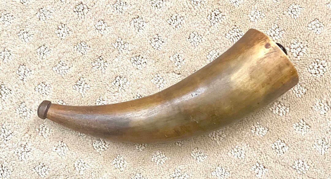 C. 1930-40's Family Made Black Powder Horn Free Shipping - Etsy