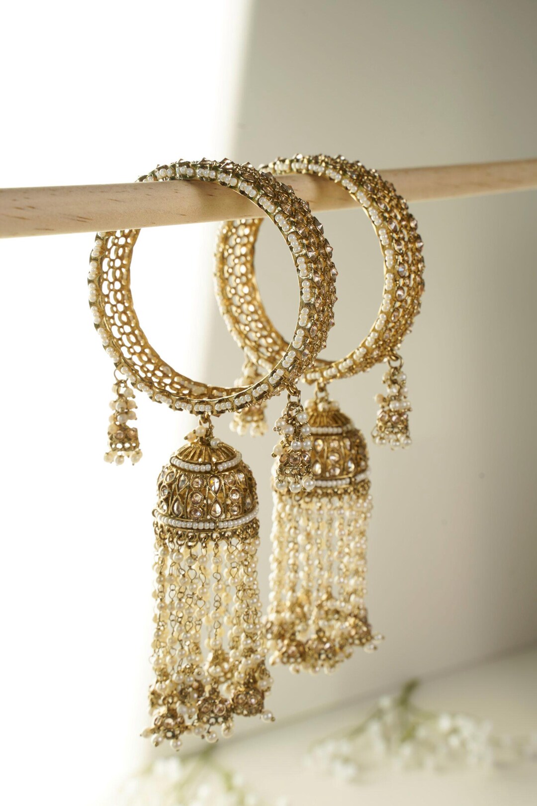 Long Jhumka Bangle Kaleera | Ethnic Indian Jewelry | Bridal Bangles ...