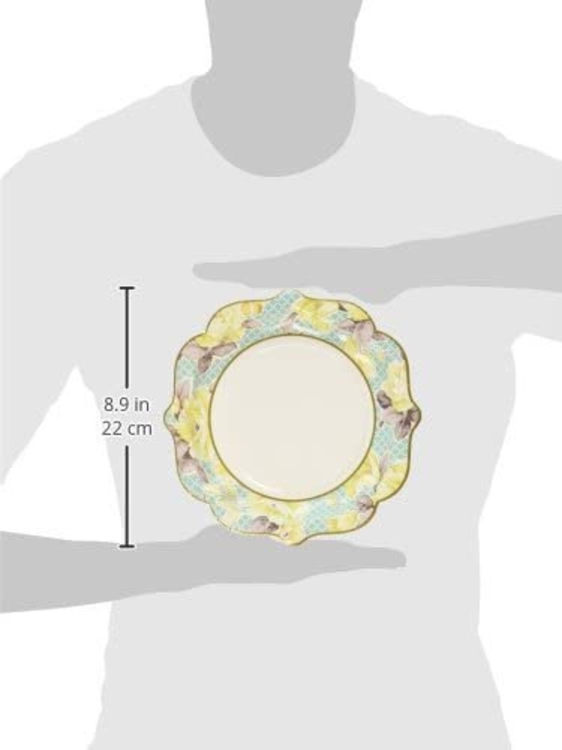 12 Small Vintage Floral Paper Plates Scalloped Edge - Etsy