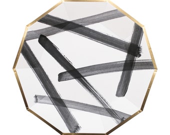 Candy Stripe Dinner Plates 8 Pk. - Etsy