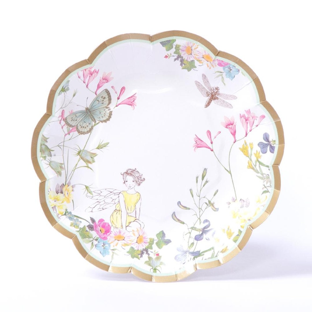 Paper Plates, Fairy Paper Plates, Party Supplies, Birthday, Garden Tea ...