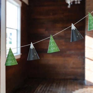 Adventure Mountain & Tree Cone Banner Cone Banner - Etsy