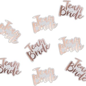 Team Bride Rose Gold Foiled Bachelorette Party Table Scatter, Confetti ...