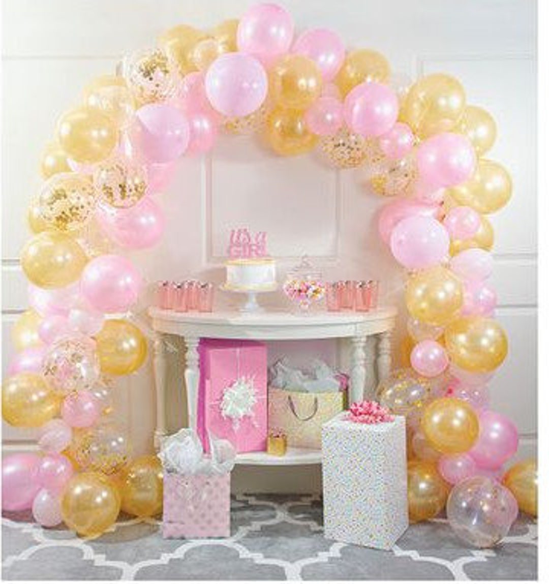 Pink and Gold Balloon Arch Kit - Etsy