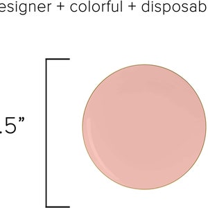 Peach Coral Dessert Plates, Plastic Plates, Disposable| 7.5"| Salad ...