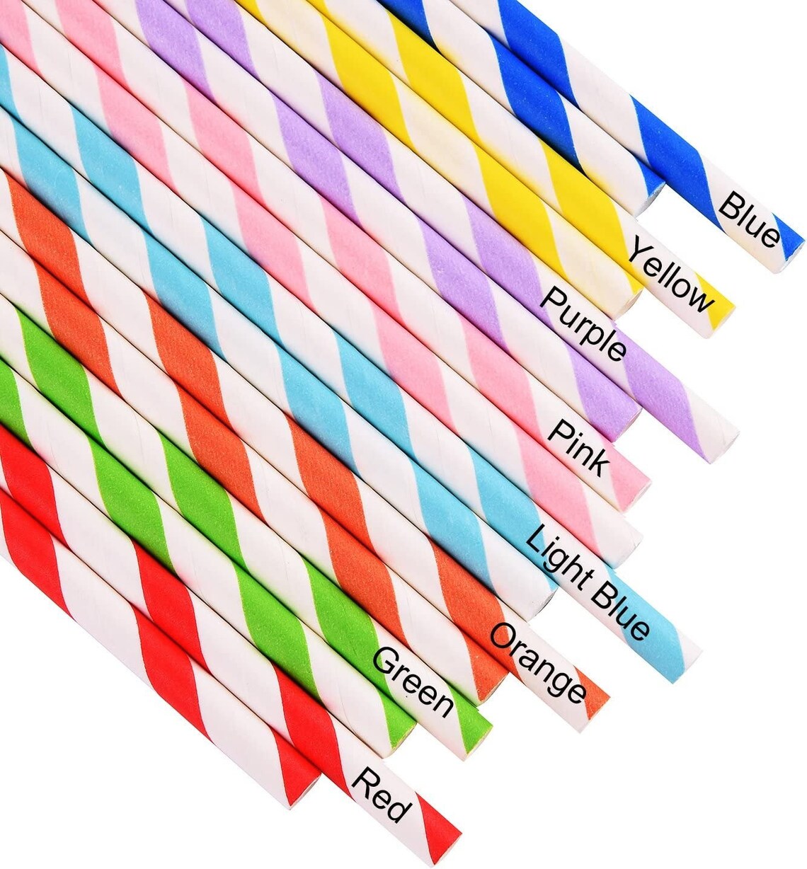 Stripe Paper Straws 24 Stripe Drinking Straws Birthday - Etsy