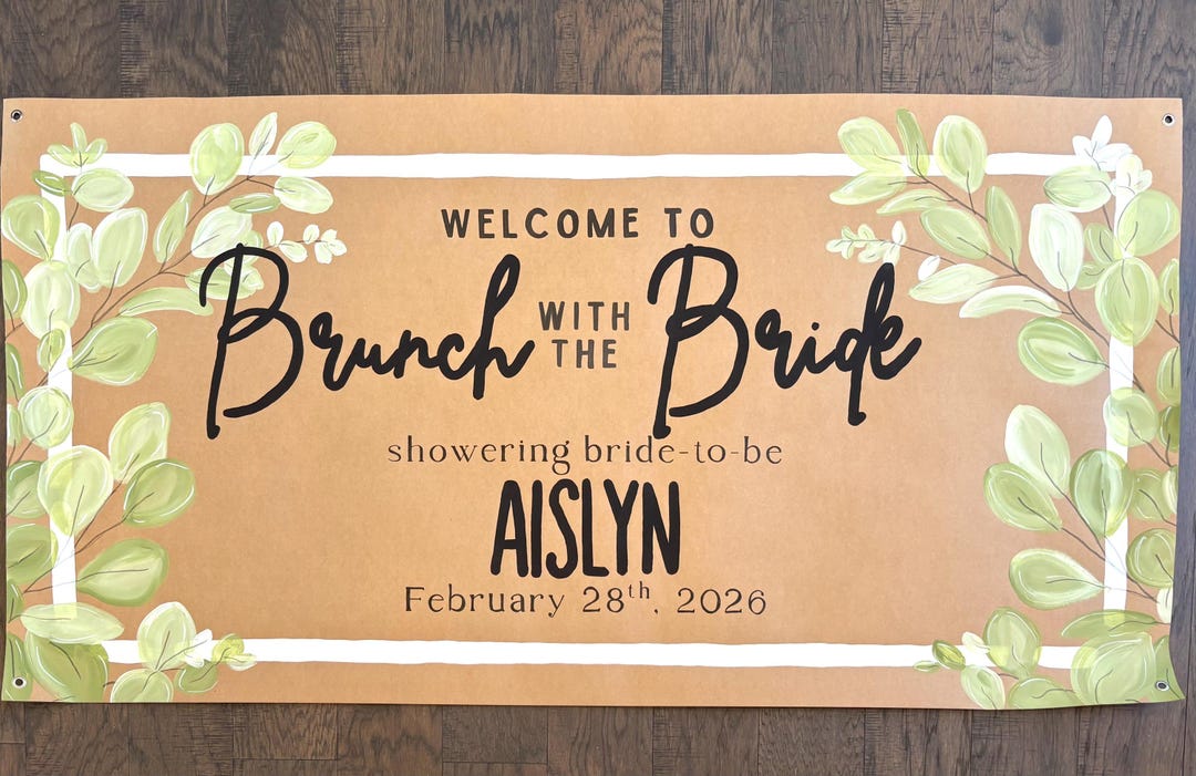 Customizable, Hand-painted, Brown Paper Banner - Etsy