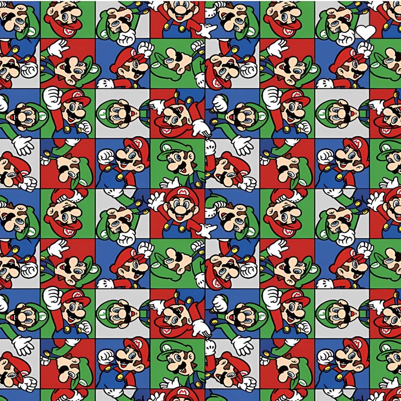 Super Mario Inspired Digital Paper Bundle: 20+ HD Game Patterns ...
