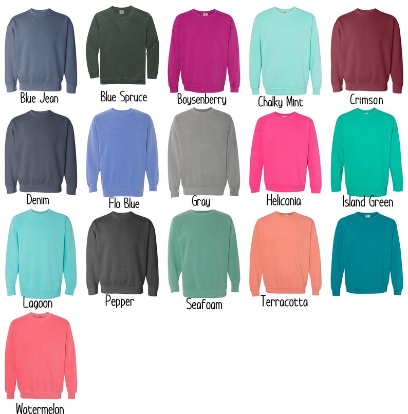 Monogrammed Comfort Colors Sweatshirt | Large Monogram | Monogrammed ...
