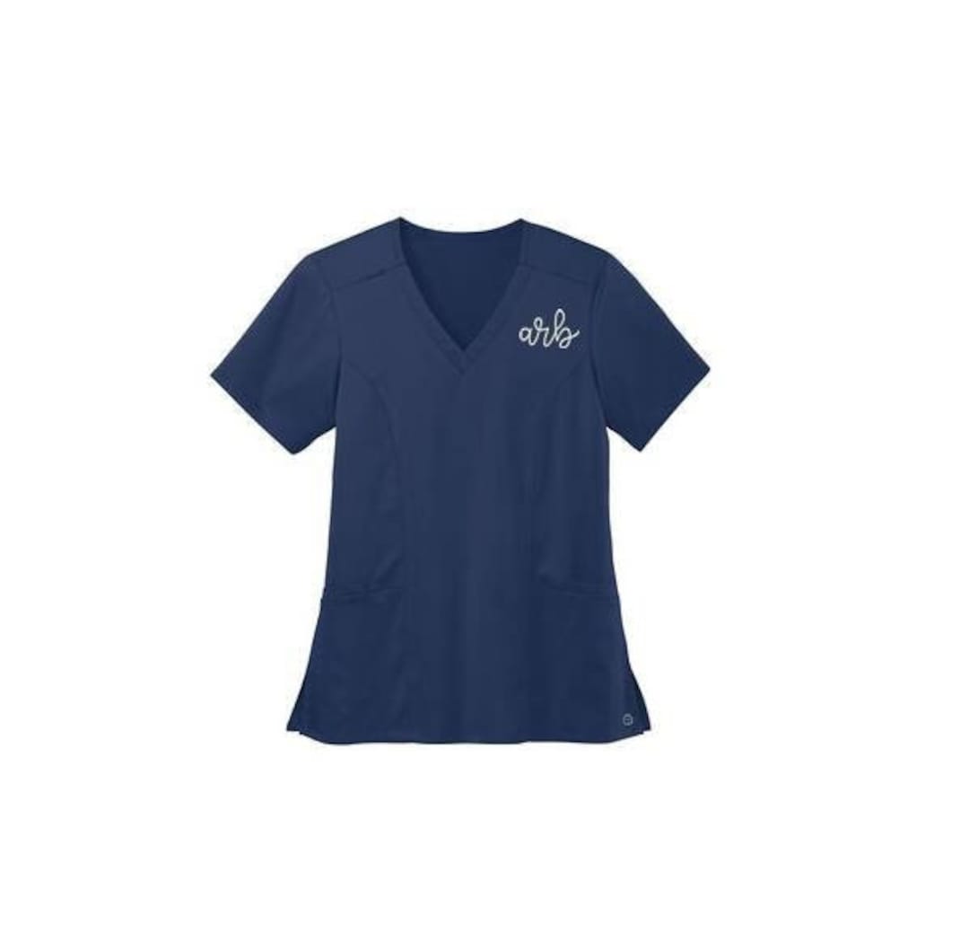 Monogrammed Nurse Scrub Top Nursing Medical Apparel Doctor Scrubs ...