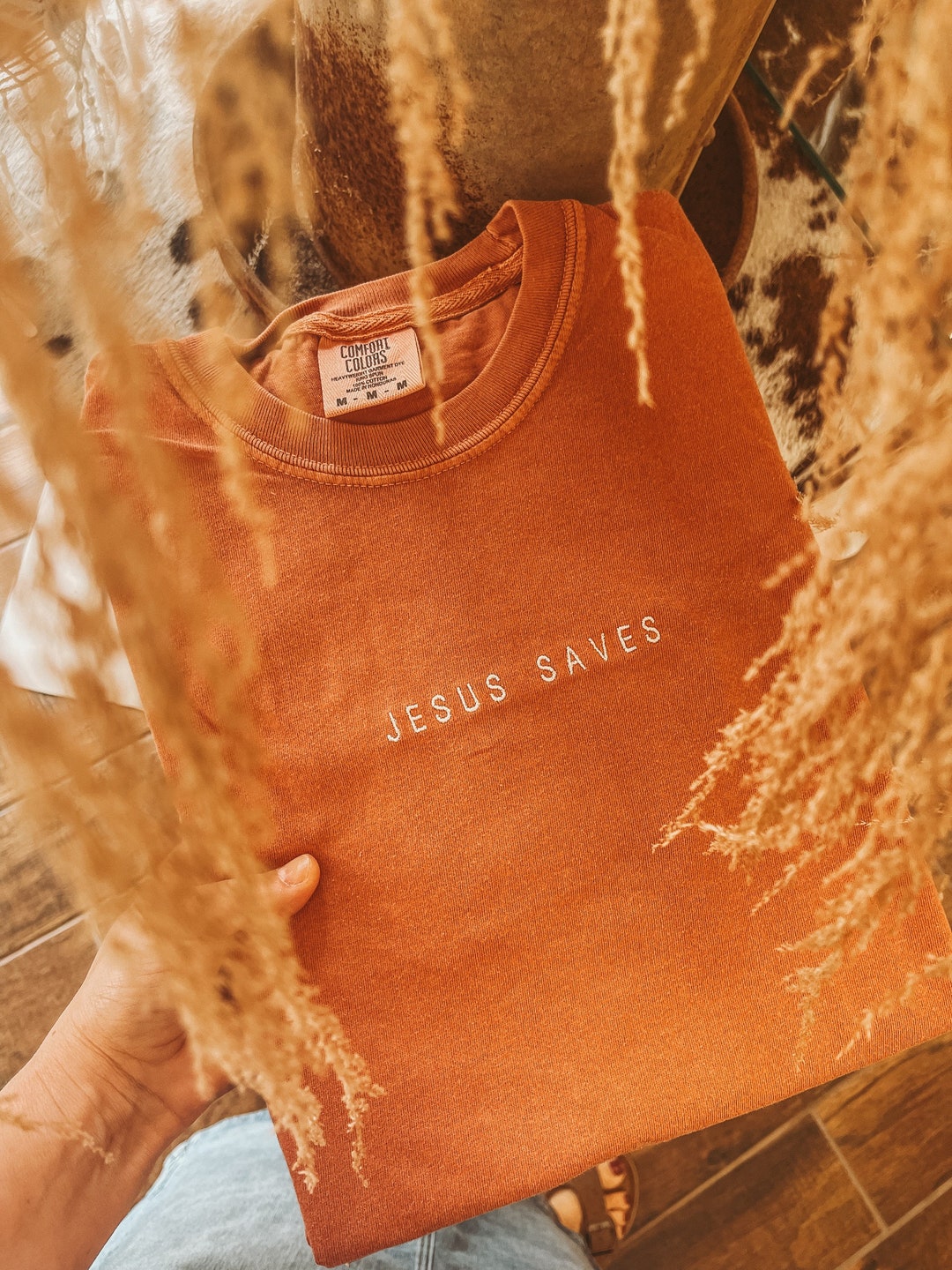 Jesus Saves Comfort Colors Vintage T-shirt Unisex Vintage Pigment Dyed ...