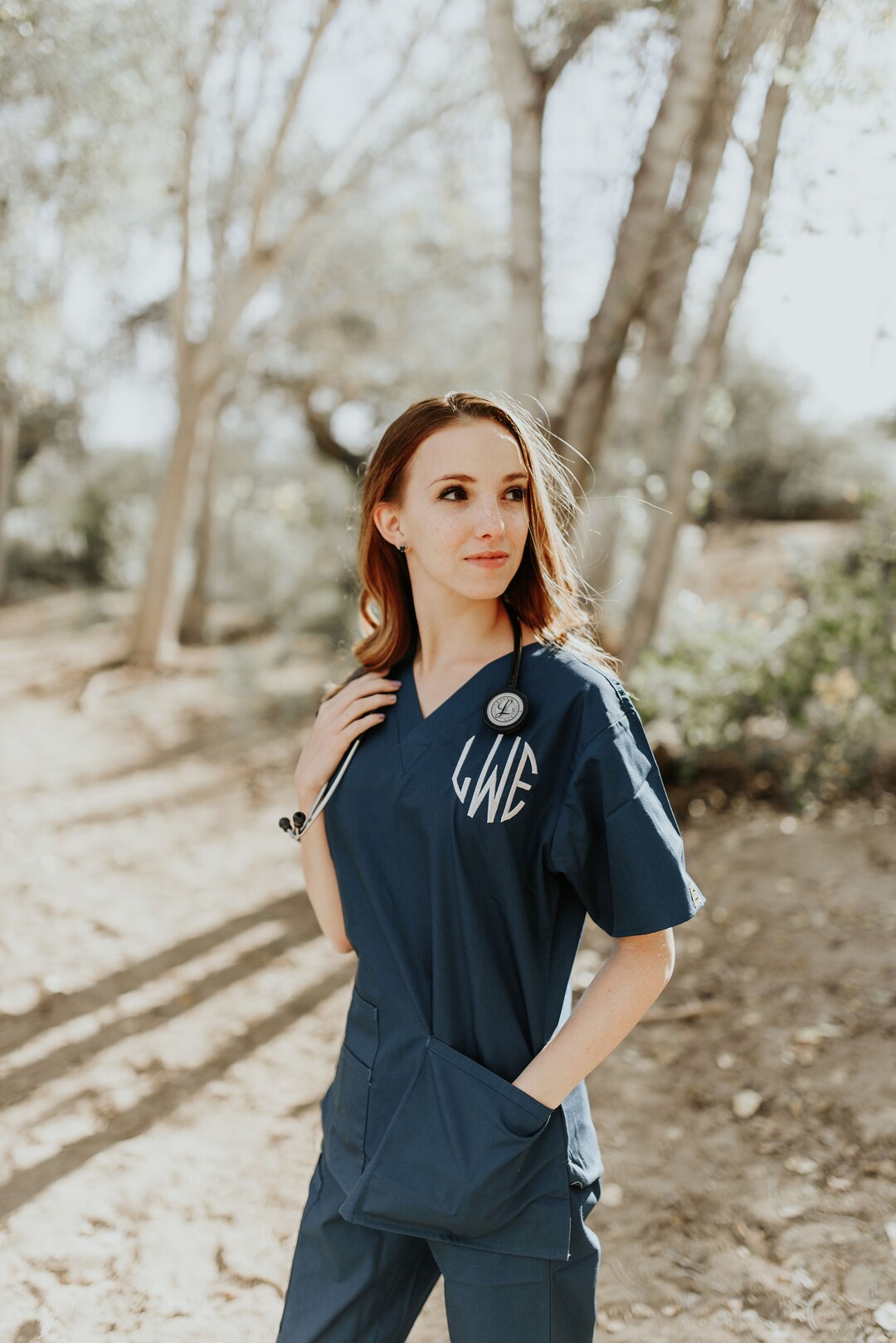 Monogrammed Nurse Scrub Top Nursing Medical Apparel Doctor Scrubs ...