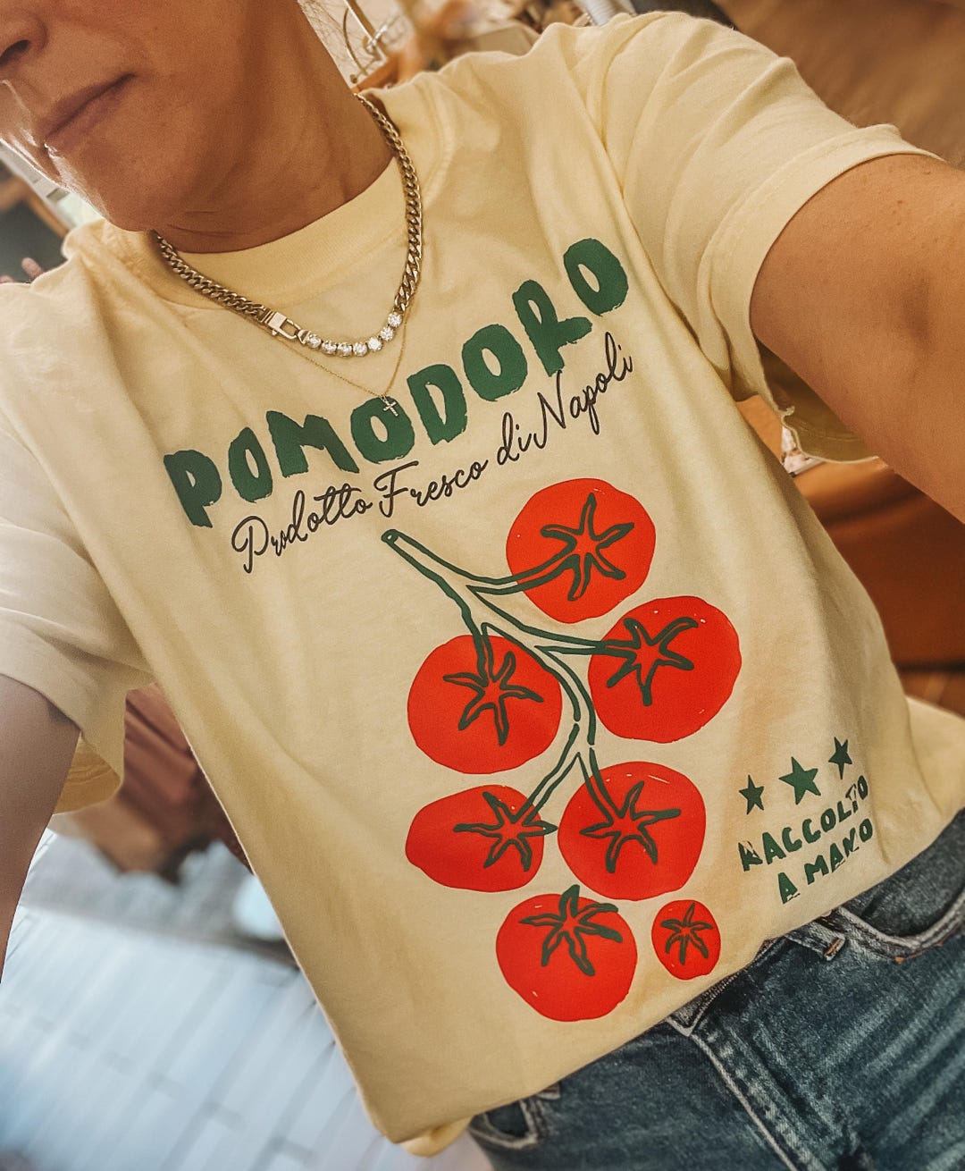 Tomato Pomodoro Graphic Tee | Vintage T-shirt | Unisex Vintage Pigment ...