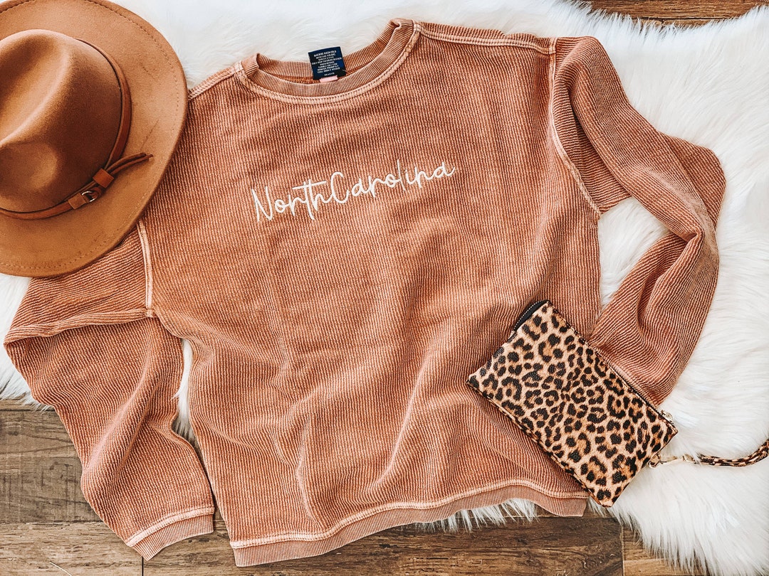 Crew Neck State Sweatshirt | Loungewear | Cord Sweatshirt | Fall ...