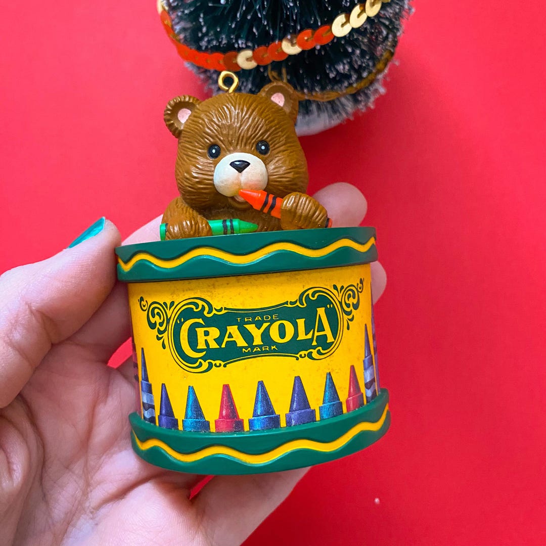 Vintage Crayola Bear Christmas Tree Ornaments - Etsy