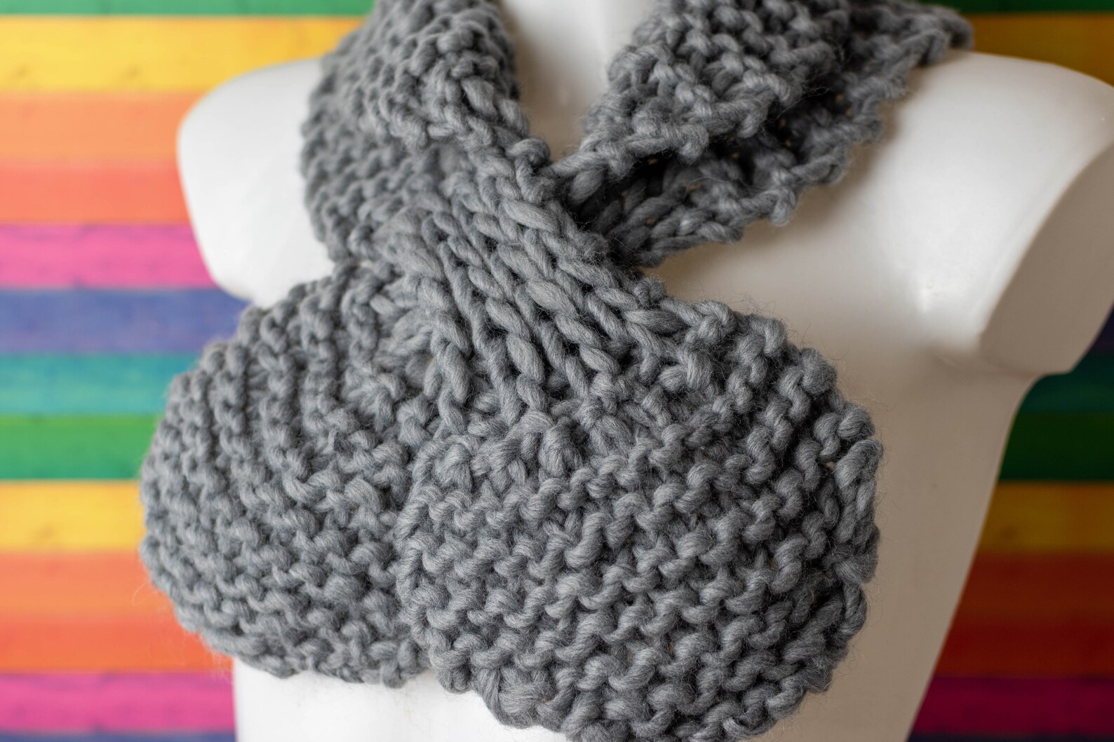 Super Chunky Miss Marple Scarf Knitting Pattern - Etsy