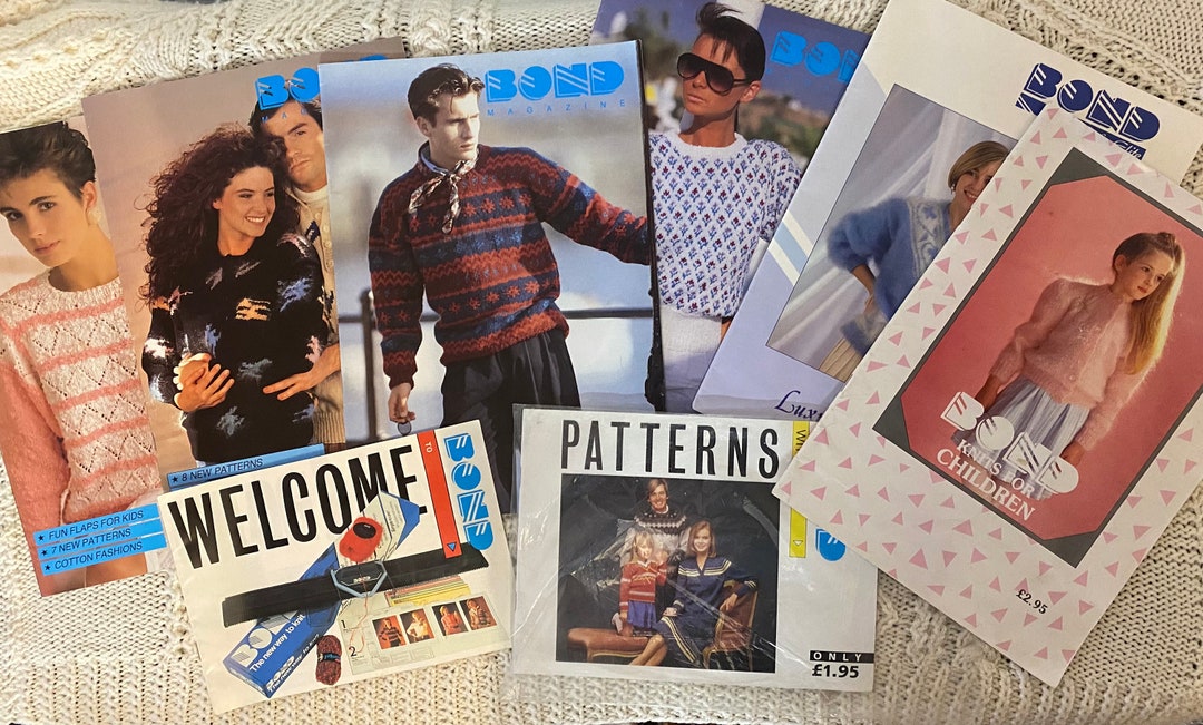 Vintage Bond Machine Knitting Pattern Bundle 1980s for Machine - Etsy