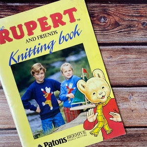 Rupert Bear Vintage Knitting Pattern Book Sweaters and Toys Paper Copy ...
