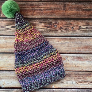 The so Much Fun Hat Knitting Pattern Instant Download Adult Pixie Hat Festival Hippy Elf Hat ...