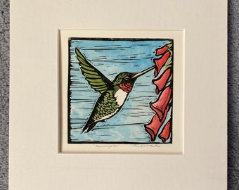Art by RC Gorman - Chinle Ruby-throated Hummingbird - Etsy