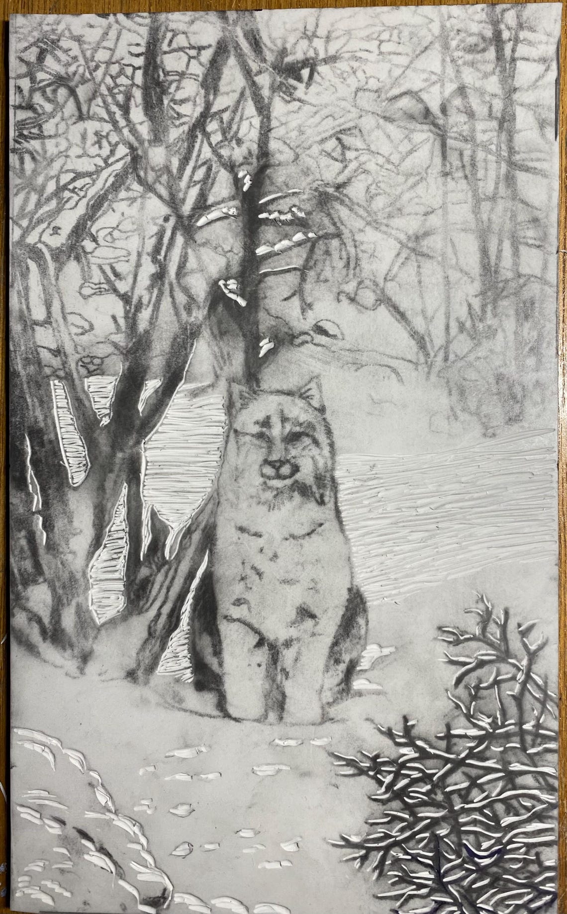 Bobcat Block Print - Etsy