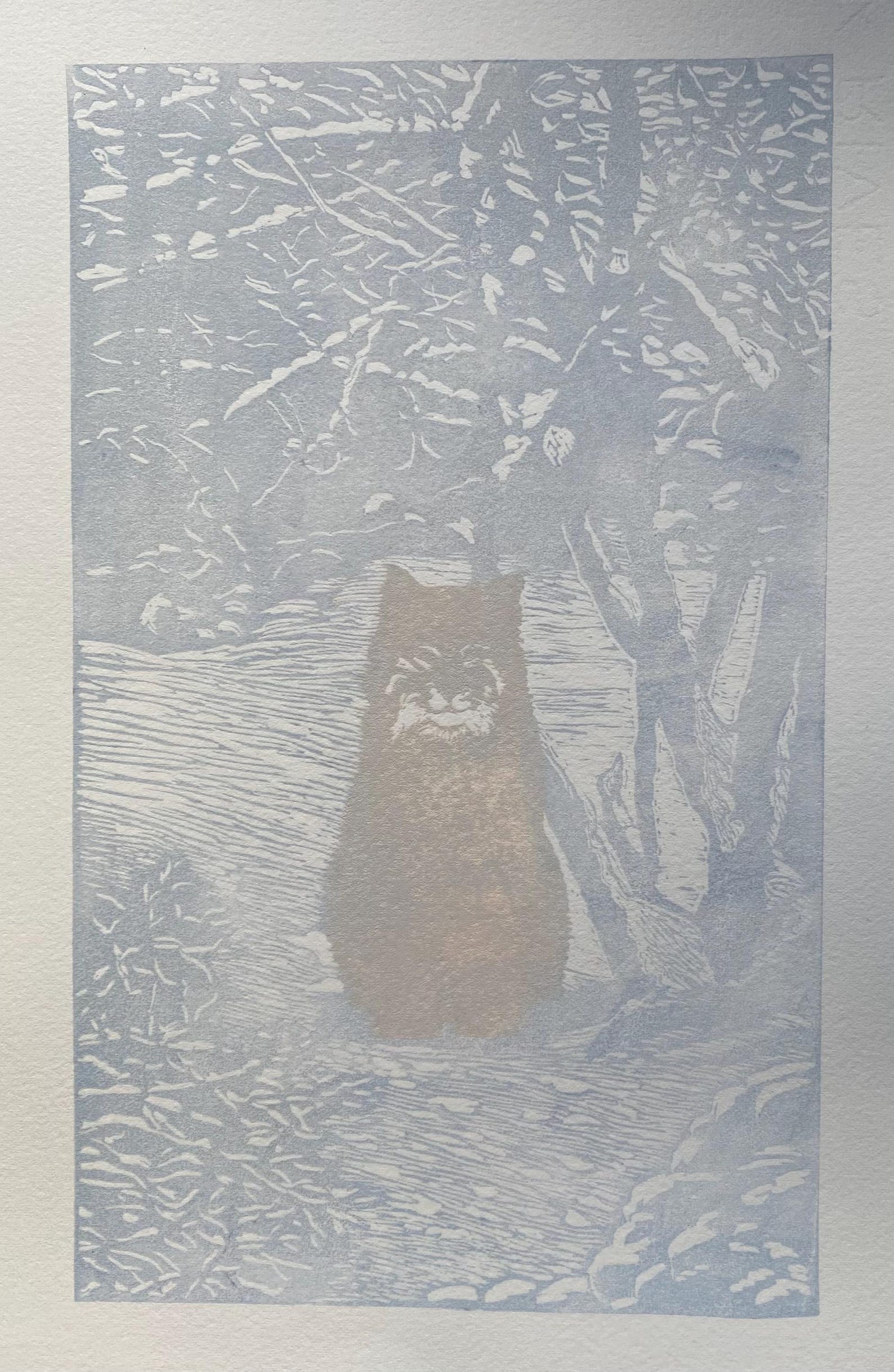 Bobcat Block Print - Etsy