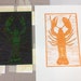Lobster Block Print - Etsy