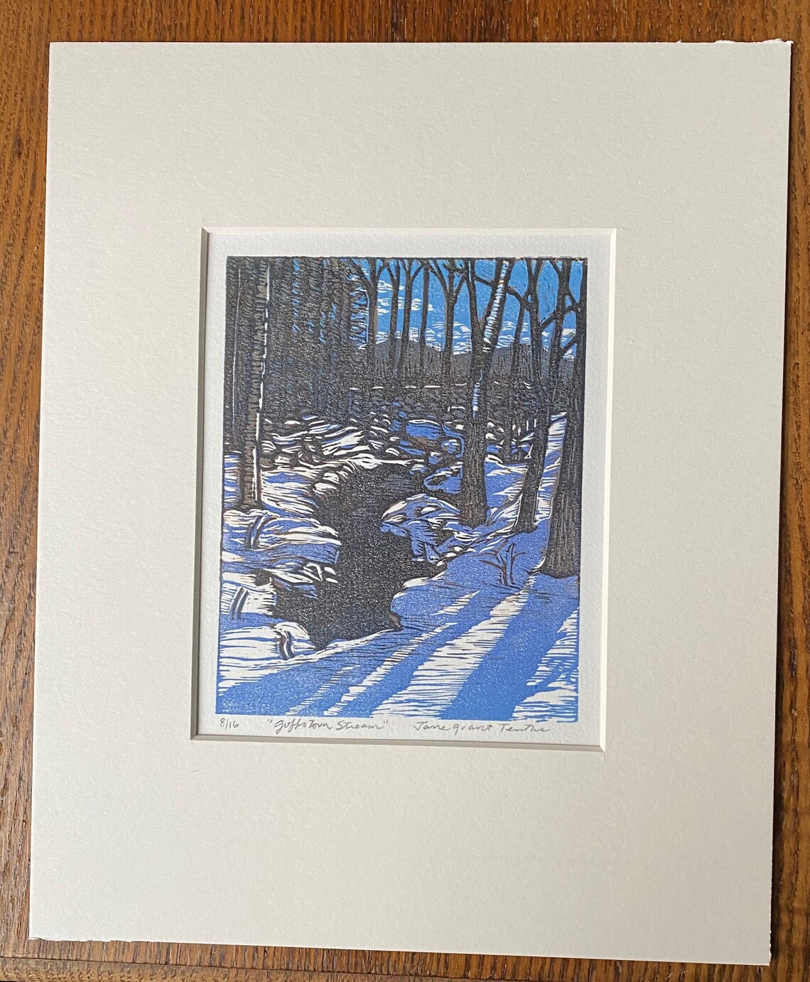Goffstown Stream 2 Reduction Block Print - Etsy