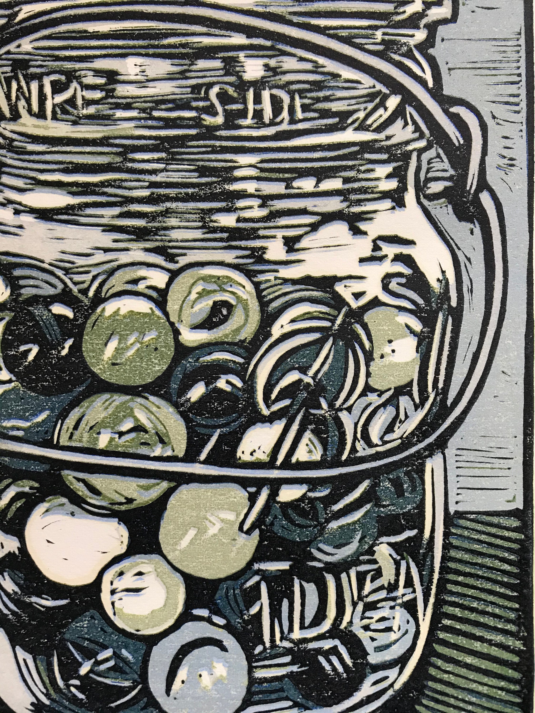 Ball Jar With Marbles Reduction Block Print - Etsy