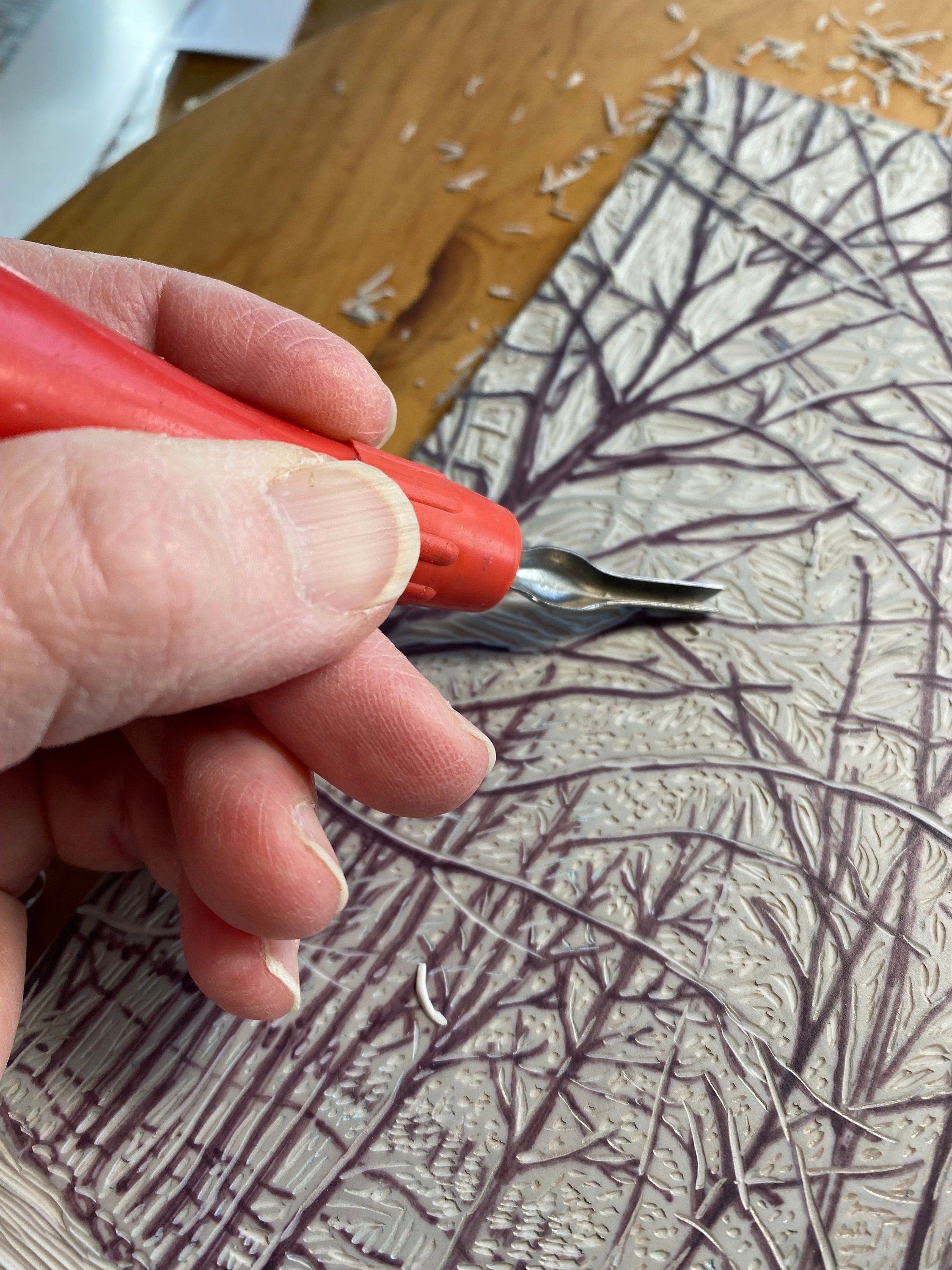 The Birches Reduction Block Print - Etsy