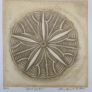 Sand Dollar Block Print - Etsy