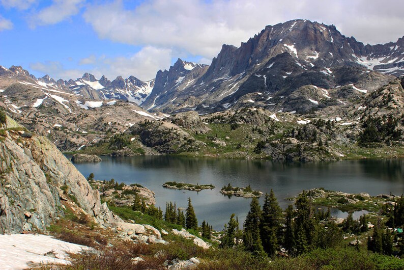 Wind River Mountains I, Island Lake, Mountain Lake, Alpine Meadows ...