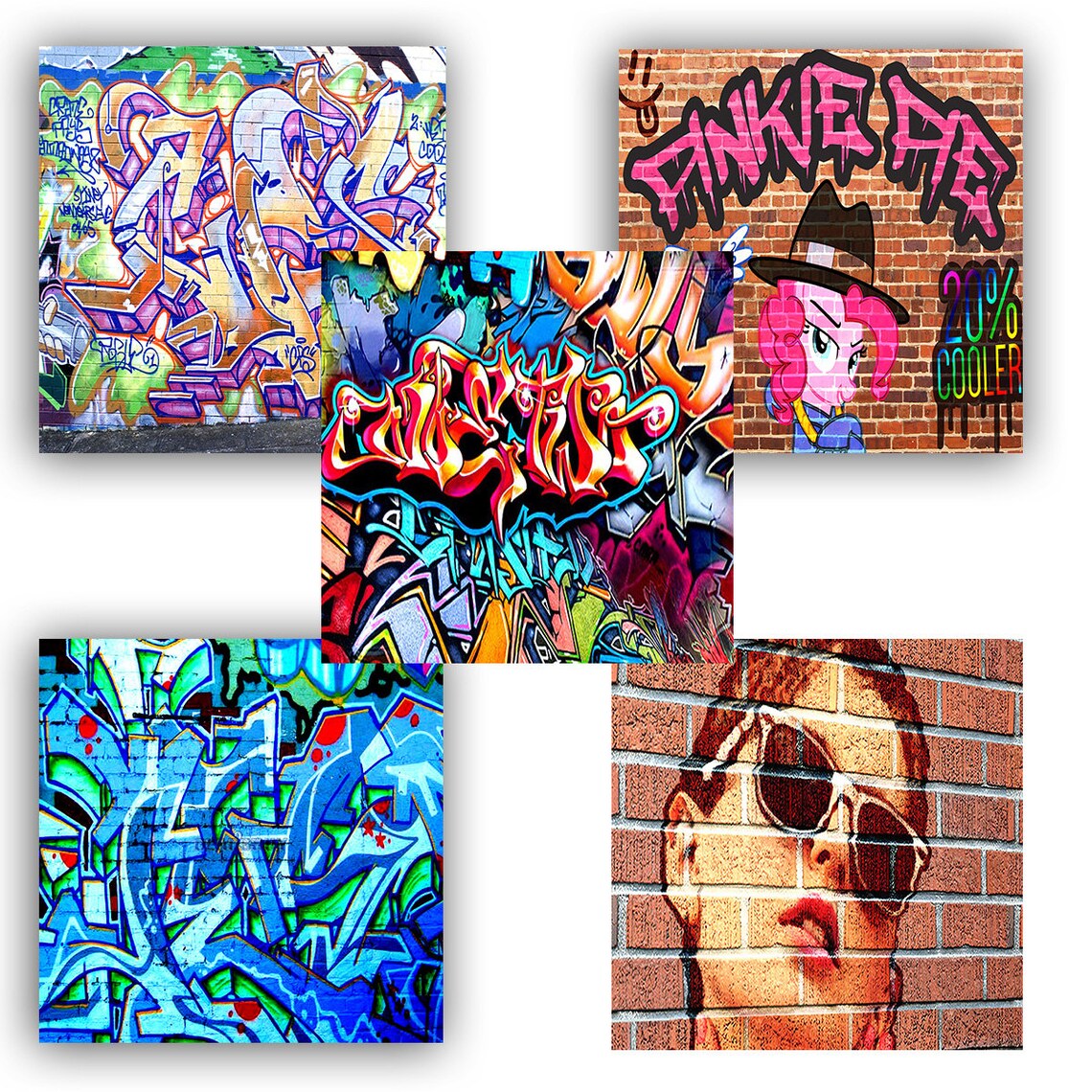 Graffiti Wall Colorful Print Special Pack Download Digital Backdrop ...