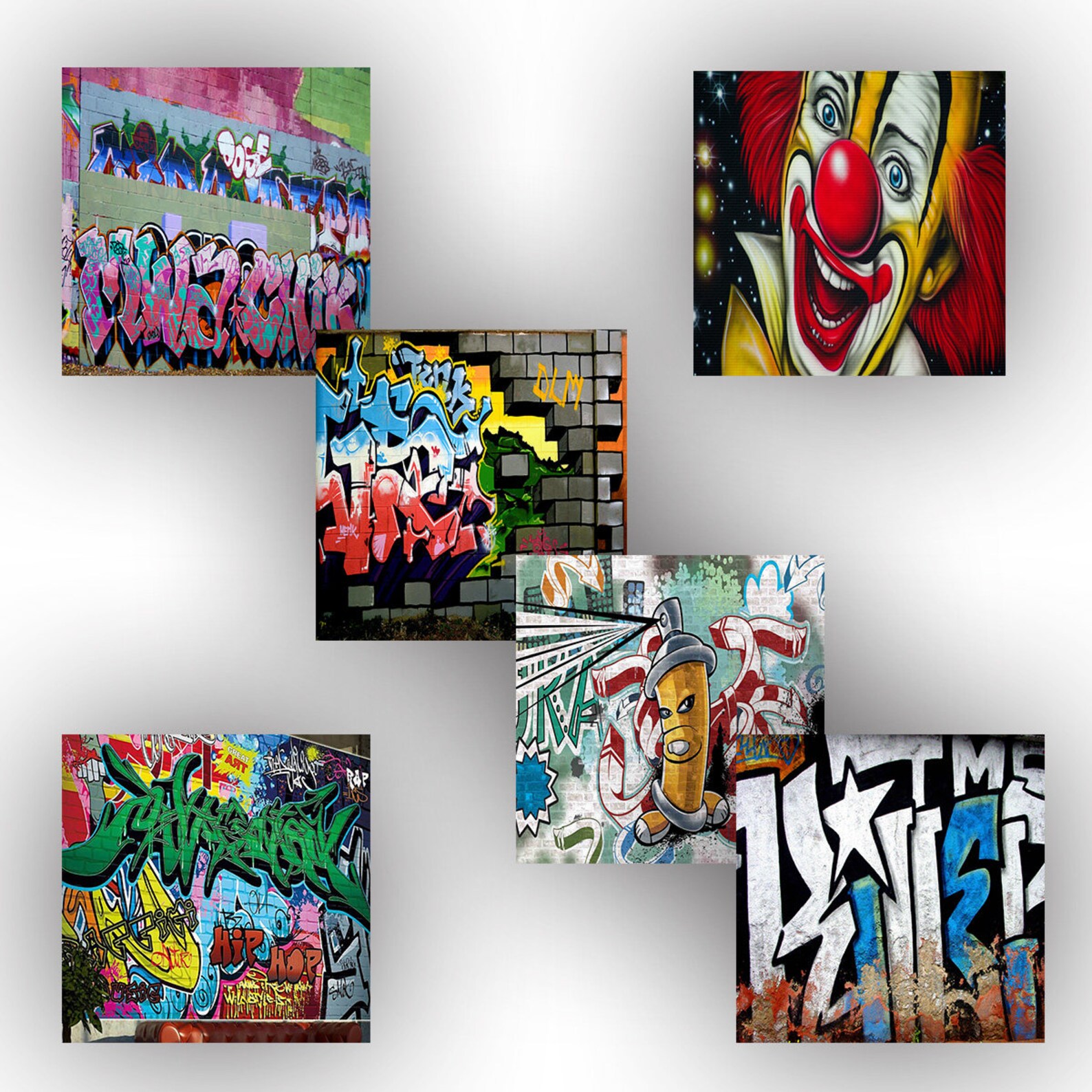 Print Graffiti Striking Digital Papers Sheet 12 Unique Large Format ...