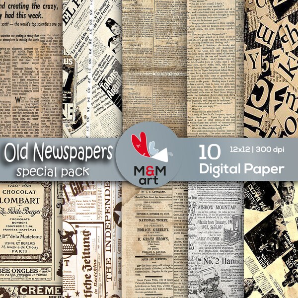 Antique Newspaper - Etsy