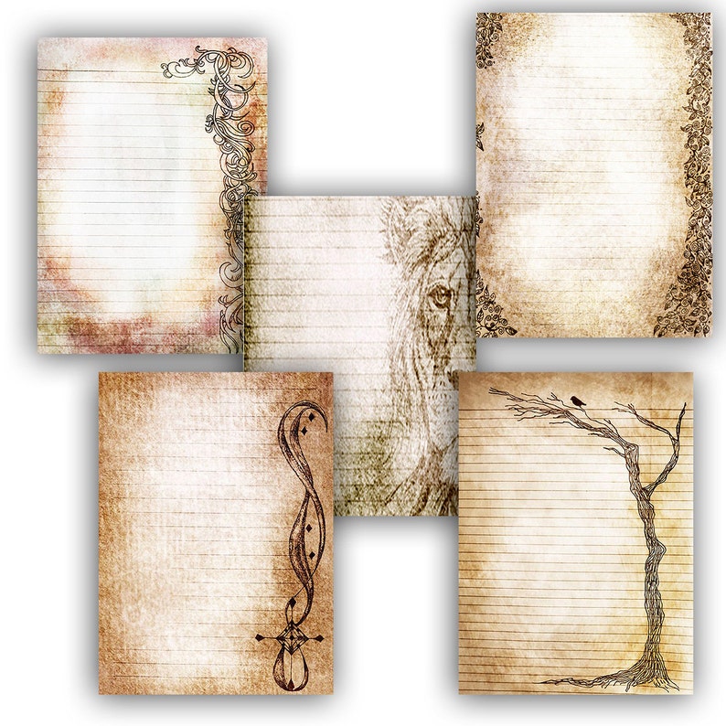 Prints Digital Old Journal Paper Digital Antique Paper - Etsy