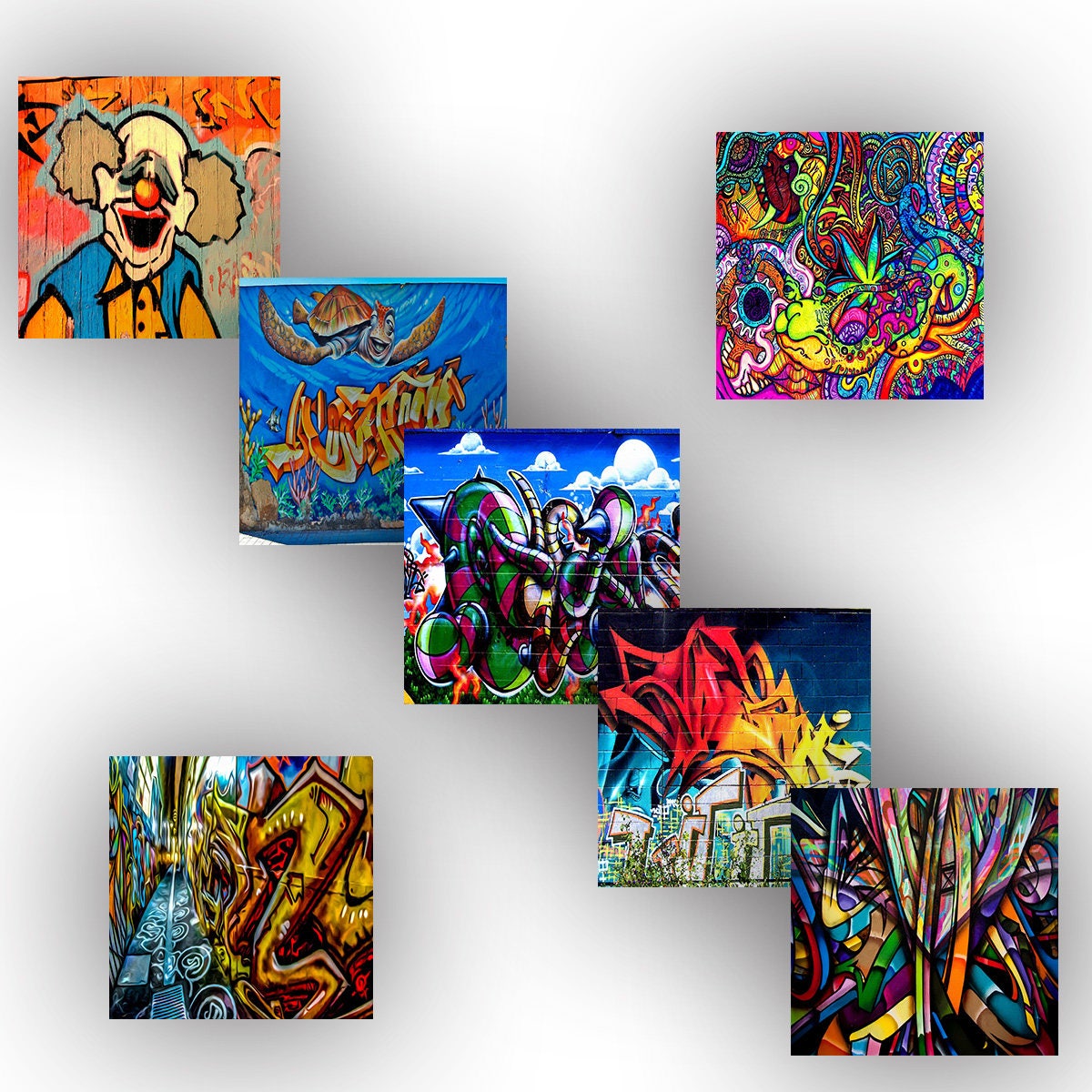 Print Graffiti Found 14 Background Paper Texture Nature - Etsy