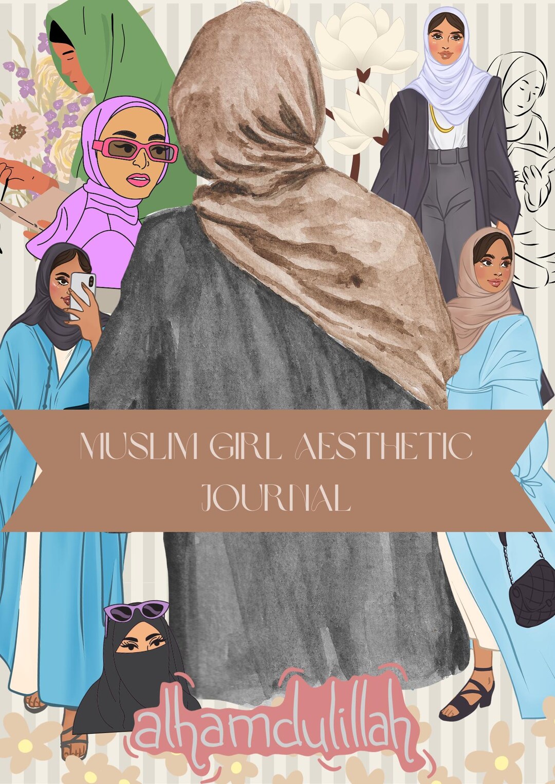 Modern Islamic Girl Journal | Muslim Reflection | Editable Feminine ...