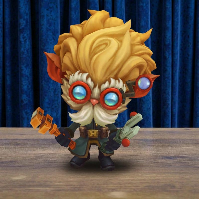 Heimerdinger Figure, League of Legends Figurine, Hand Painted Inventor ...