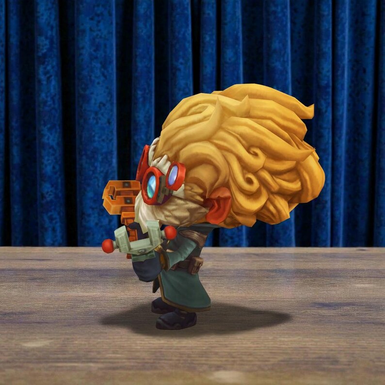 Heimerdinger Figure, League of Legends Figurine, Hand Painted Inventor ...