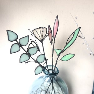 Wildflowers Meadow Flower Bouquet. Stained Glass Spring Flowers. Garden ...