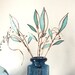 Aqua Green Leaves. Aqua Glass Spring Branch. Spring Plant - Etsy