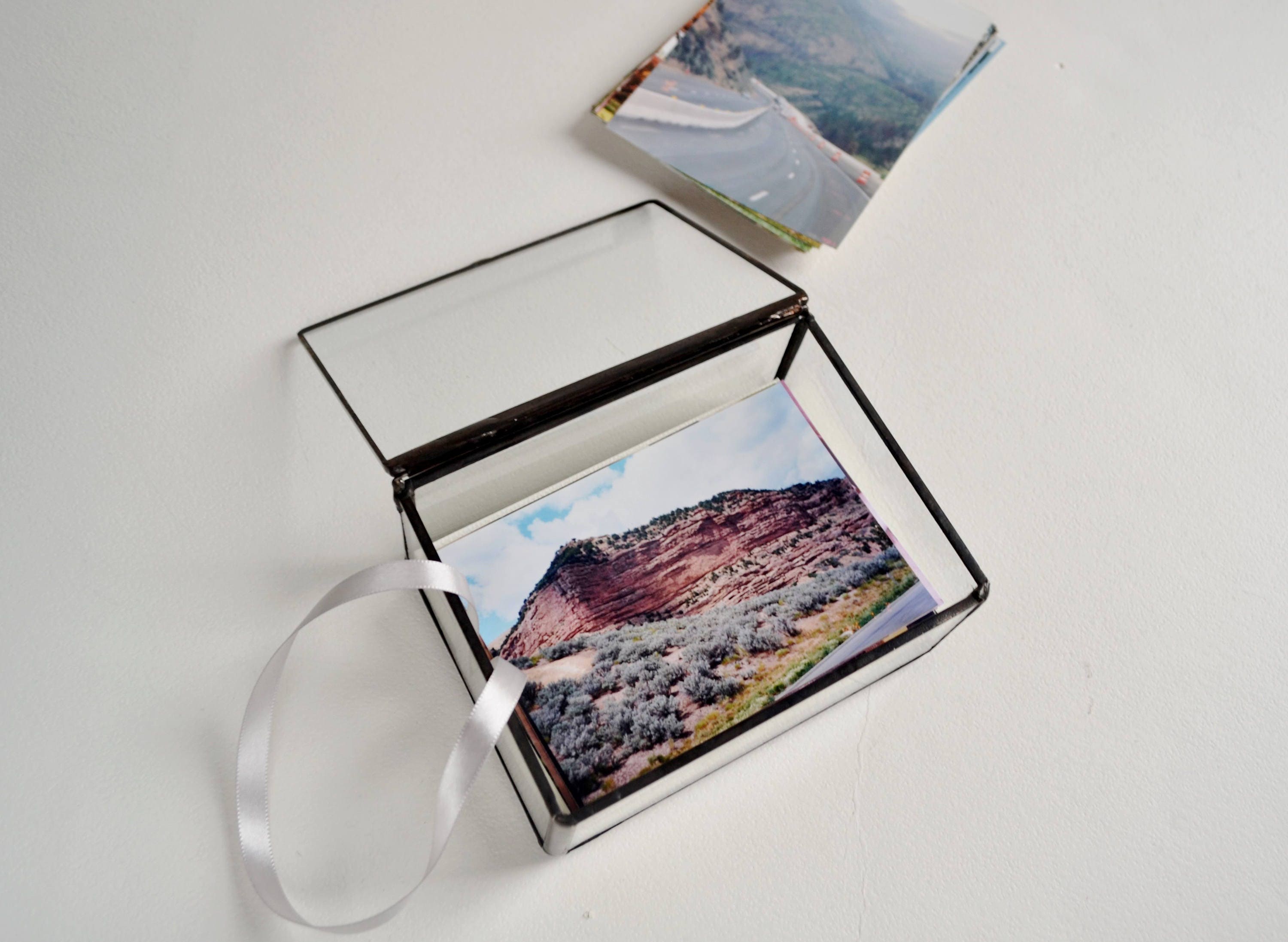 Photo Display Box Clear Glass Photo Print Box Display Case | Etsy