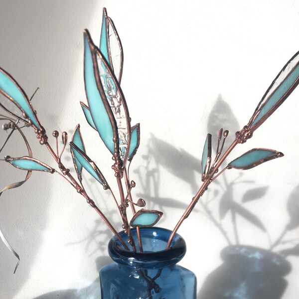 Aqua Stained Glass - Etsy